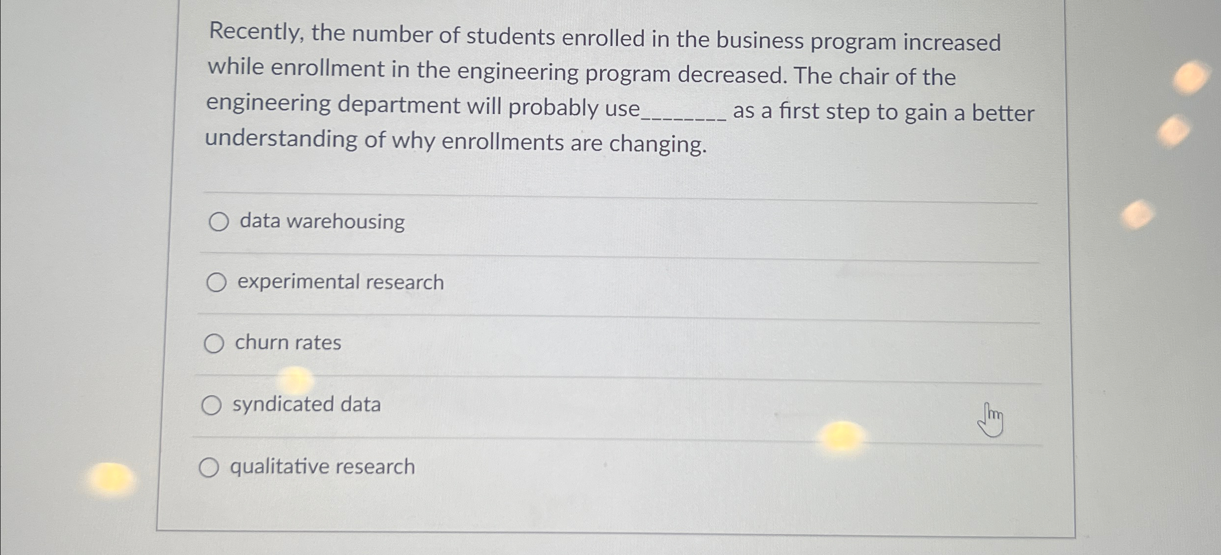 Solved Recently, the number of students enrolled in the | Chegg.com