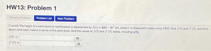 Solved HW13: Problem 1 Previous Problem Problem List Nest | Chegg.com Solved HW13: Problem 1 Previous Problem Problem List Nest | Chegg.com