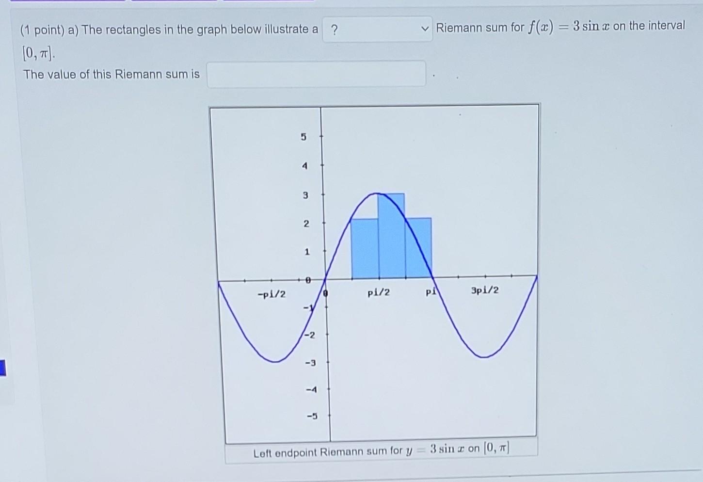 Solved (1 point) a) The rectangles in the graph below | Chegg.com