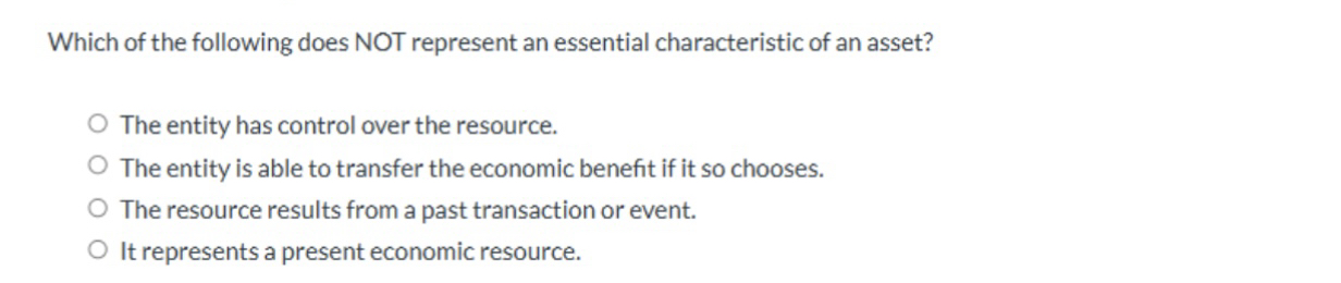 Solved Which of the following does NOT represent an | Chegg.com