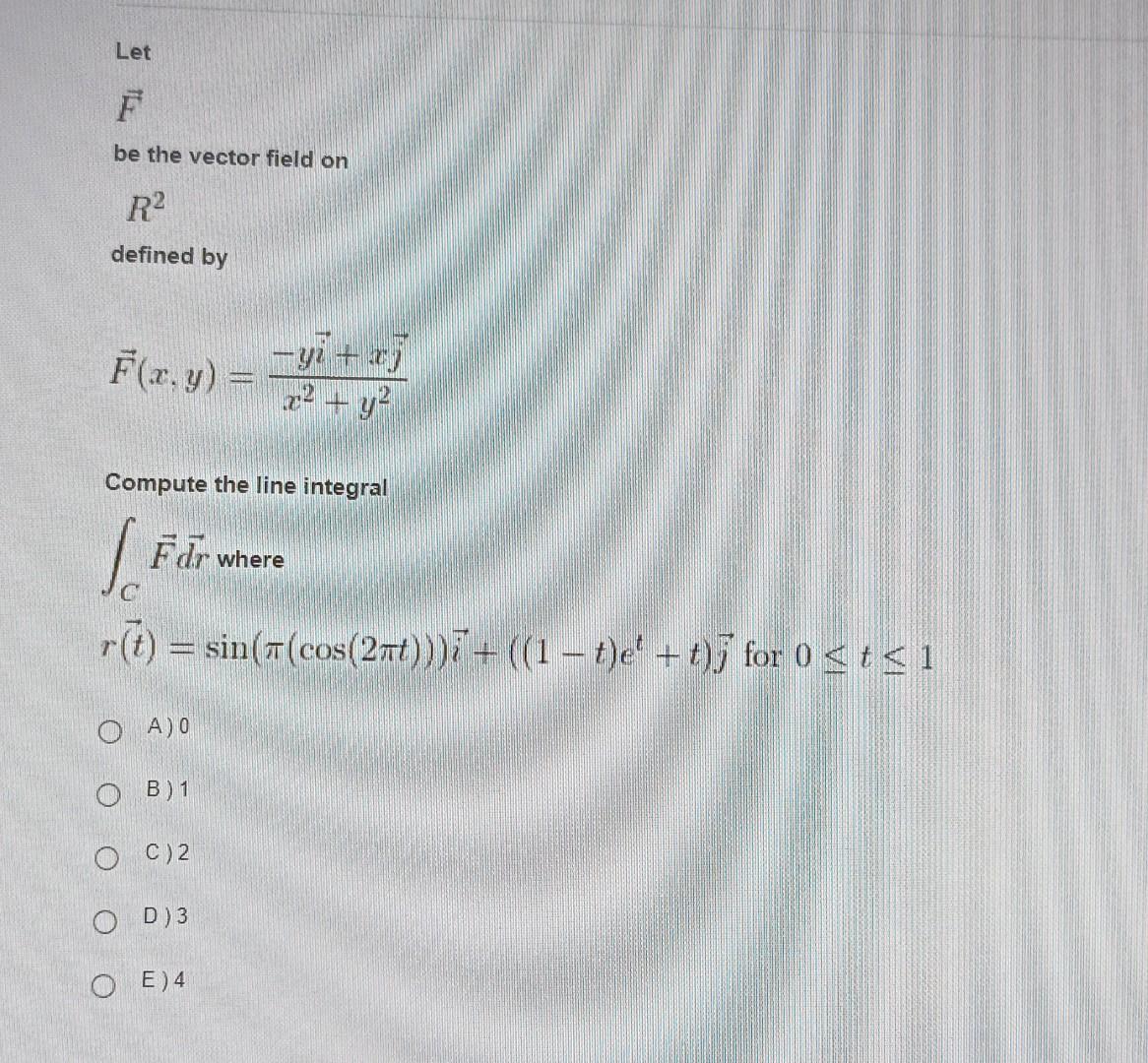 Solved Let F be the vector field on R2 defined by | Chegg.com