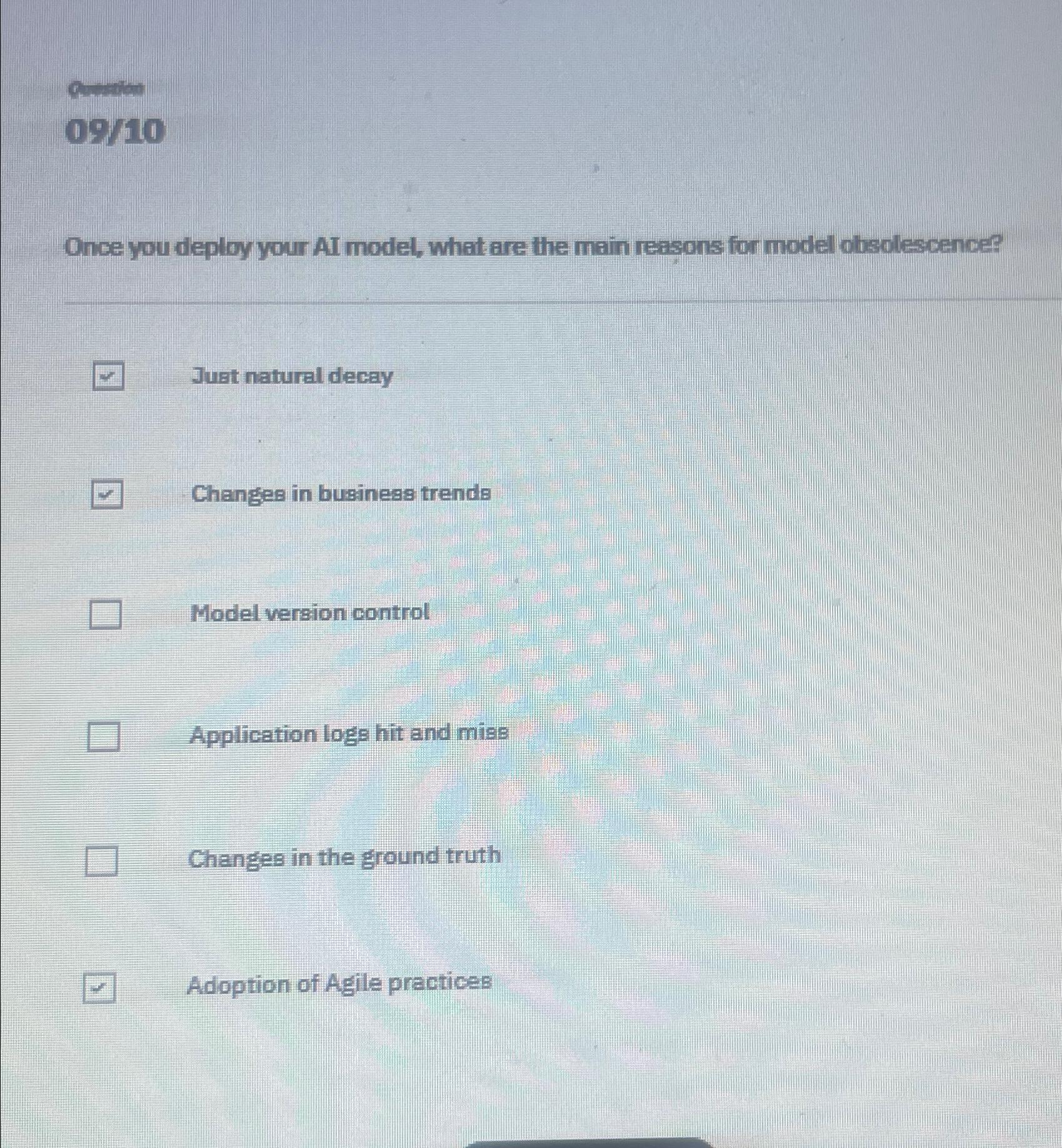 Solved 0910Once you deploy your AI model, what are the main | Chegg.com