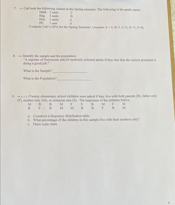 Solved help with questions 7,8,& 9 . can you show work so i | Chegg.com
