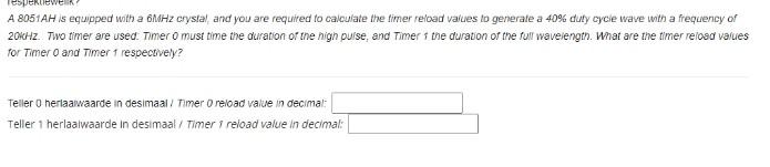 Solved espektiewe A 8051 AH is equipped with a 6MHz crystal, | Chegg.com