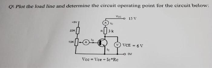 Solved QI Plot the load line and determine the circuit | Chegg.com
