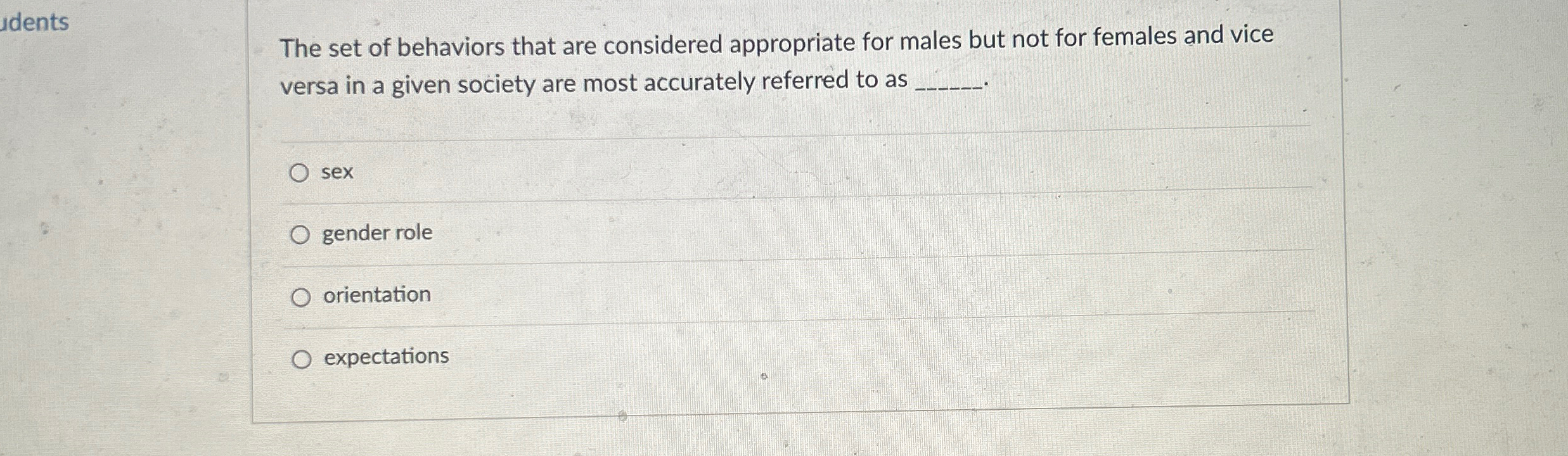 Solved udentsThe set of behaviors that are considered | Chegg.com