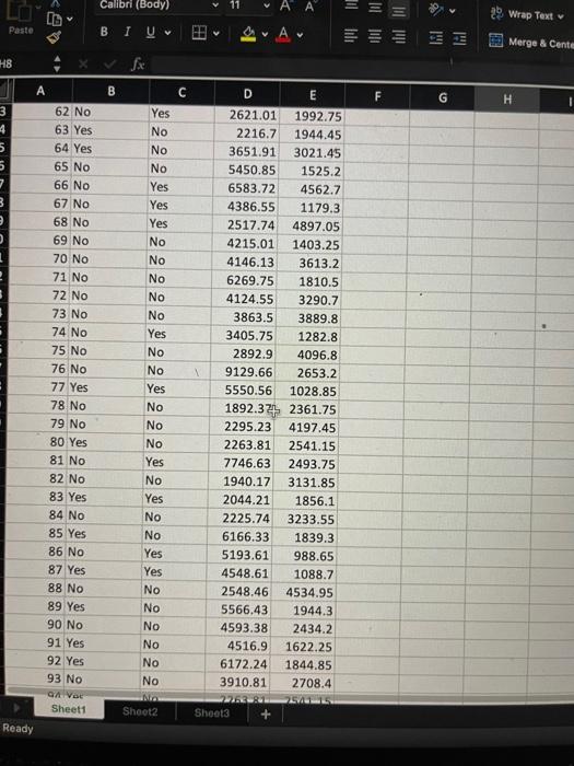 Using the Food and Travel Spending.xlsx data, select | Chegg.com
