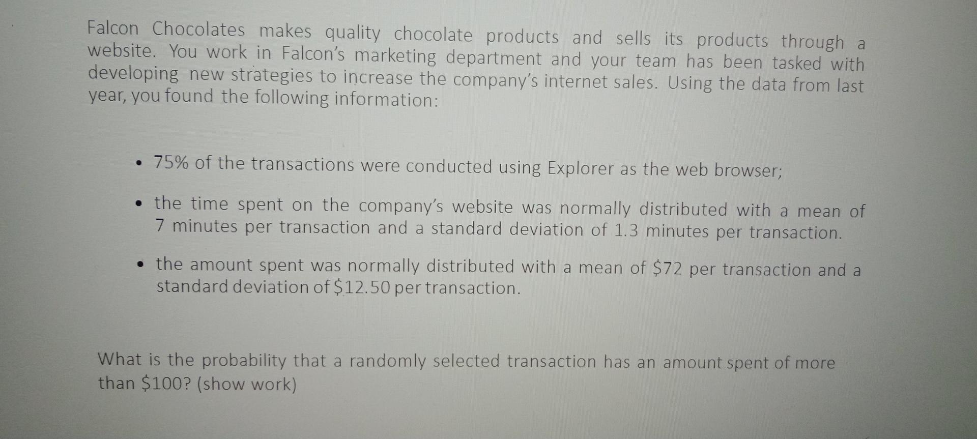 Falcon Chocolates makes quality chocolate products | Chegg.com
