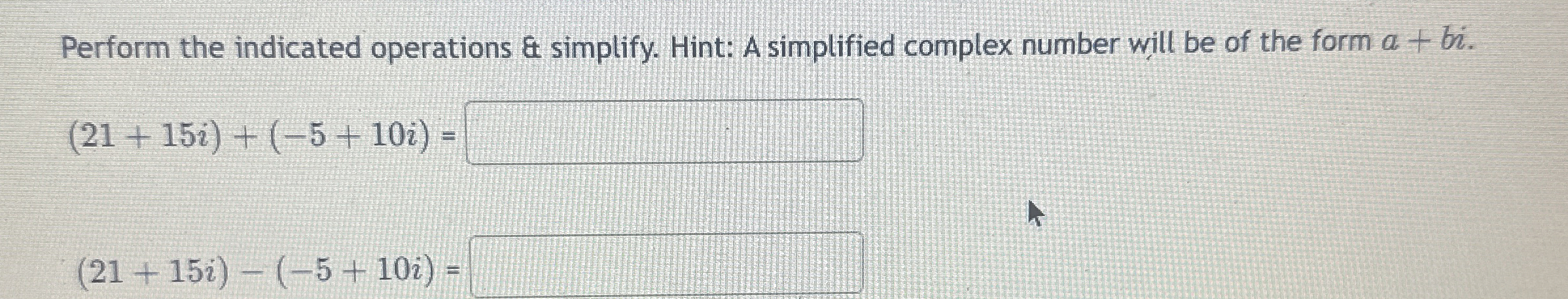 Solved Perform the indicated operations & simplify. Hint: A | Chegg.com