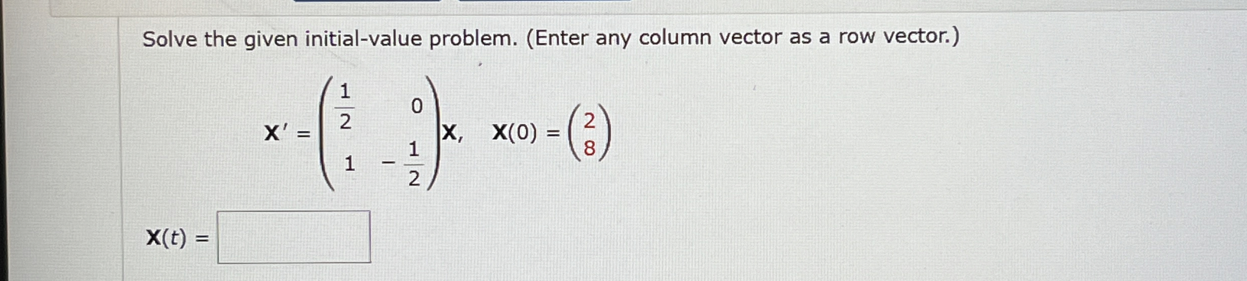 Solved Solve the given initial-value problem. (Enter any | Chegg.com