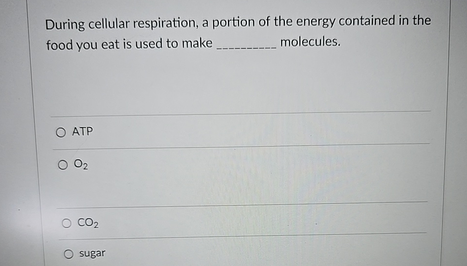 Solved During cellular respiration, a portion of the energy | Chegg.com