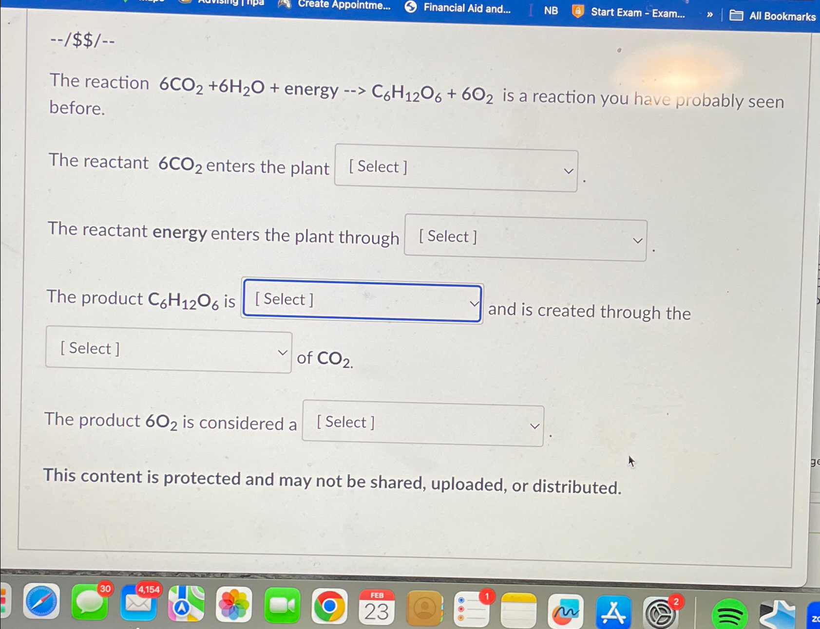 Solved --/$$/-The reaction 6CO2+6H2O+ ﻿energy →C6H12O6+6O2 | Chegg.com