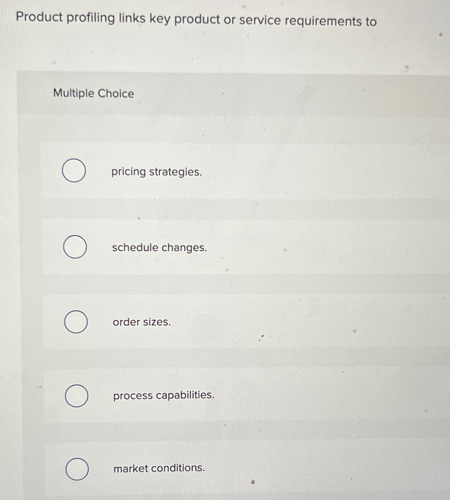 Solved Product profiling links key product or service | Chegg.com