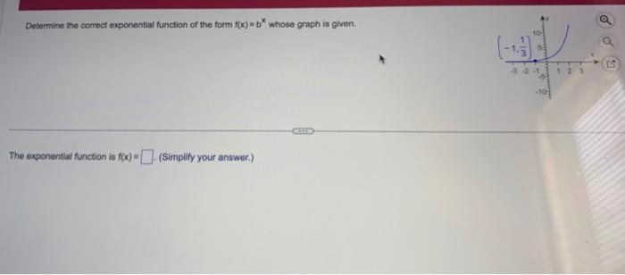 Solved Determine the correct exponential function of the | Chegg.com