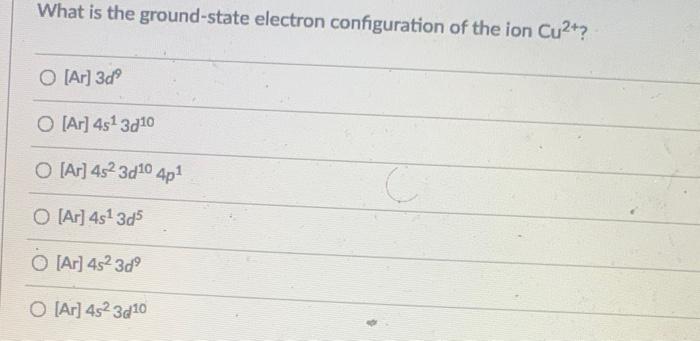 Solved What is the ground-state electron configuration of | Chegg.com