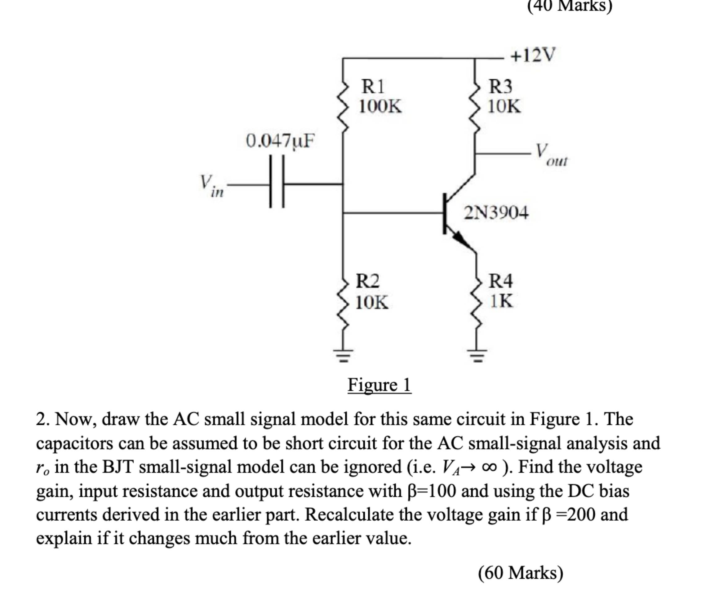 Solved Now, draw the AC small signal model for this same | Chegg.com