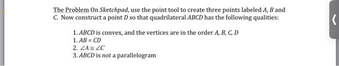 Solved The Problem On Sketchpad, use the point tool to | Chegg.com