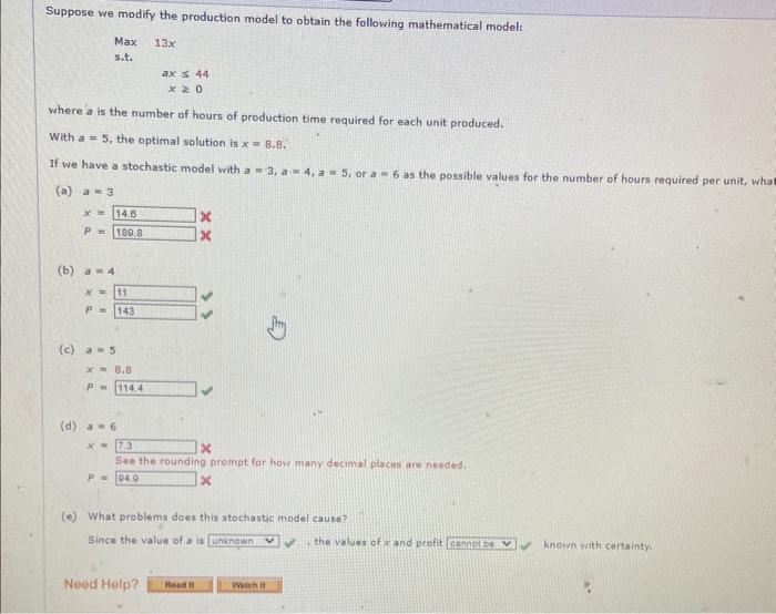 Solved ≡Suppose we modify the production model to obtain the | Chegg.com