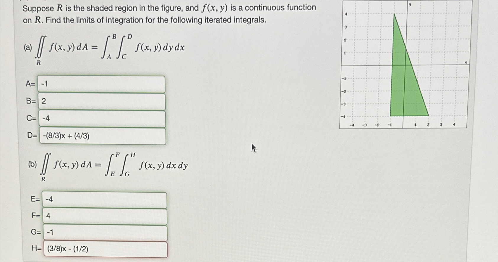 Solved Suppose R ﻿is the shaded region in the figure, and | Chegg.com