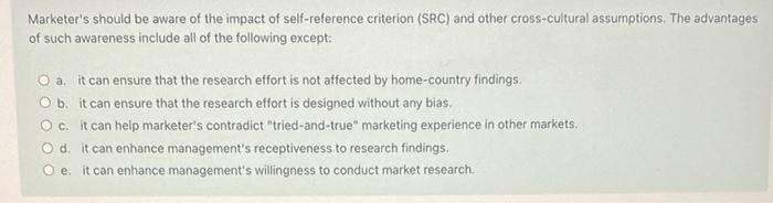 Solved Marketer's should be aware of the impact of | Chegg.com