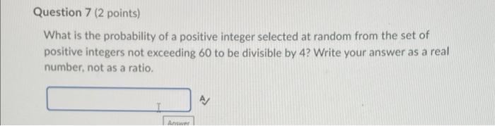 Solved What is the probability of a positive integer | Chegg.com