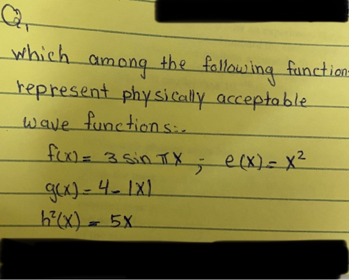 Solved which among the following function represent | Chegg.com