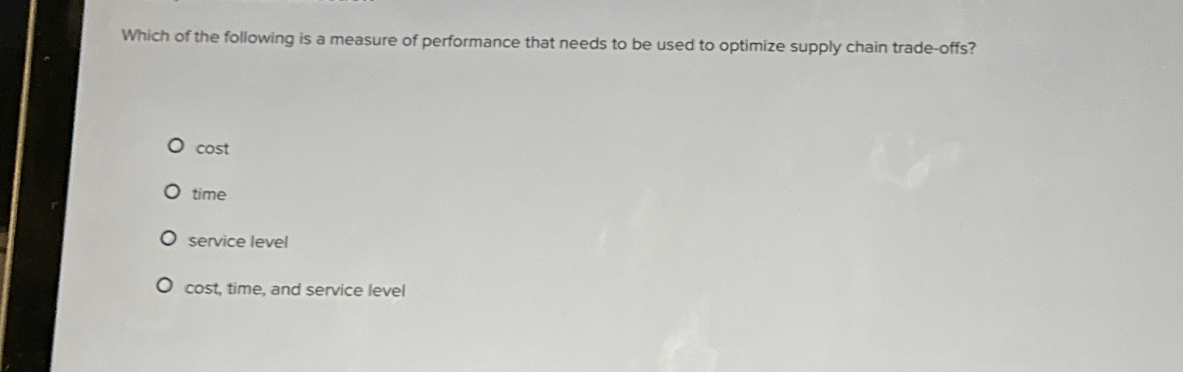 Solved Which of the following is a measure of performance | Chegg.com