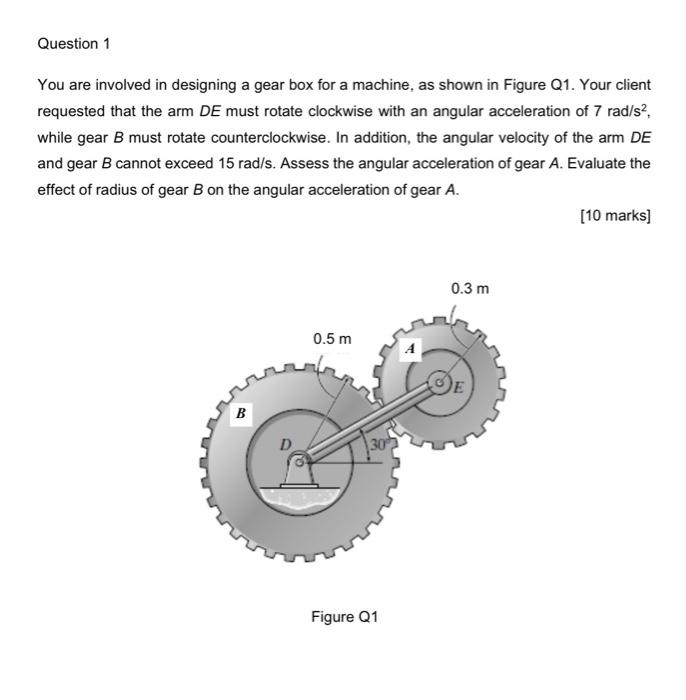 Solved have to assess the angular acceleration of gear A . | Chegg.com