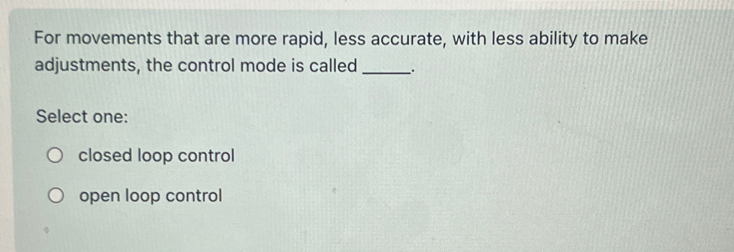 Solved For movements that are more rapid, less accurate, | Chegg.com