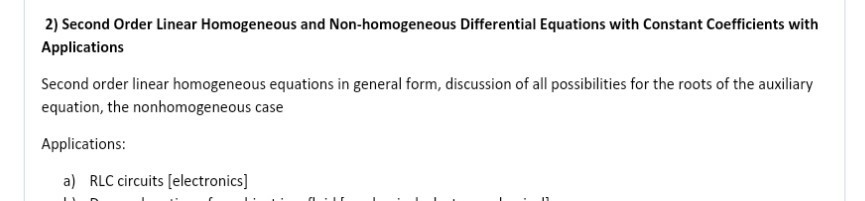 Solved 2) Second Order Linear Homogeneous and | Chegg.com