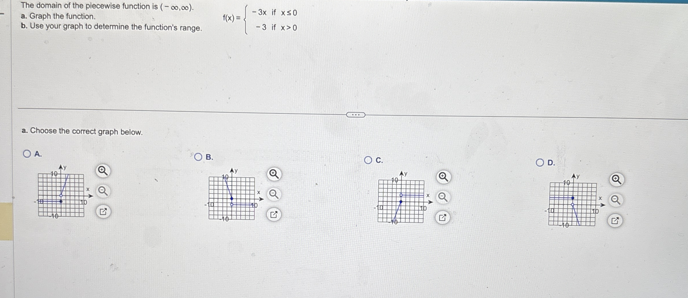 Solved The Domain Of The Piecewise Function Is ∞∞a 9656