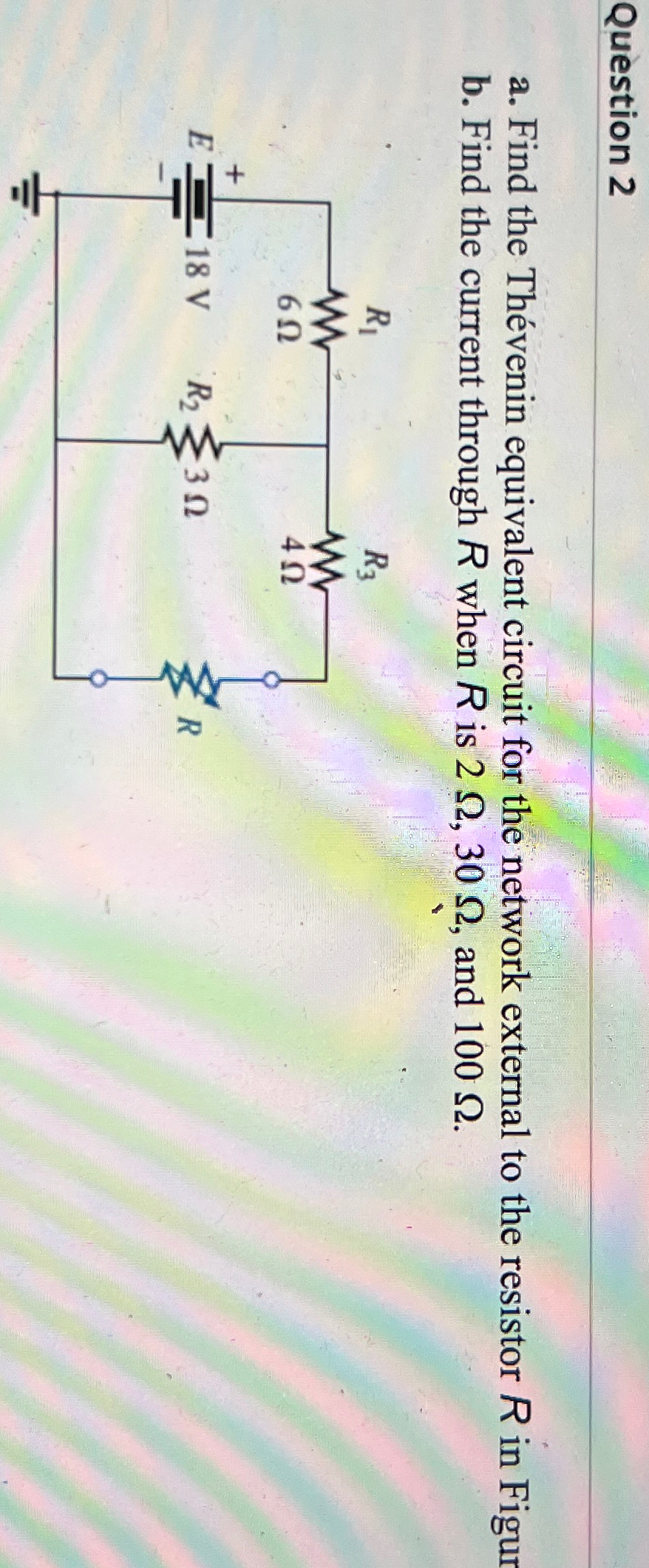 Solved Question 2a. ﻿Find the Thévenin equivalent circuit | Chegg.com