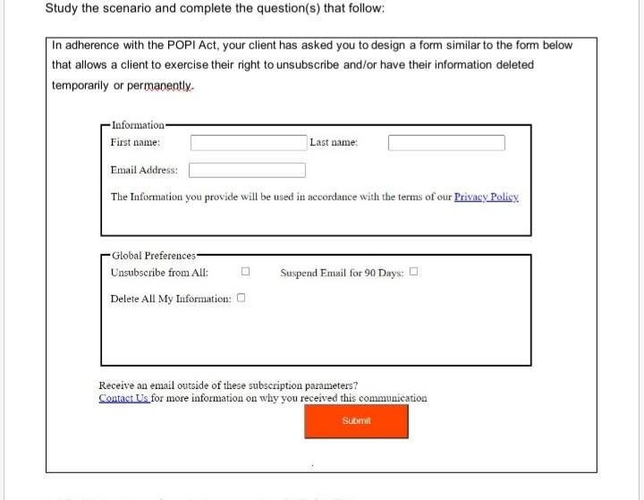 Solved Ensure the selection of at least one option in the | Chegg.com