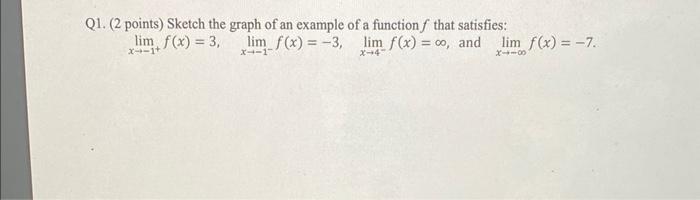 Solved Q1. (2 points) Sketch the graph of an example of a | Chegg.com