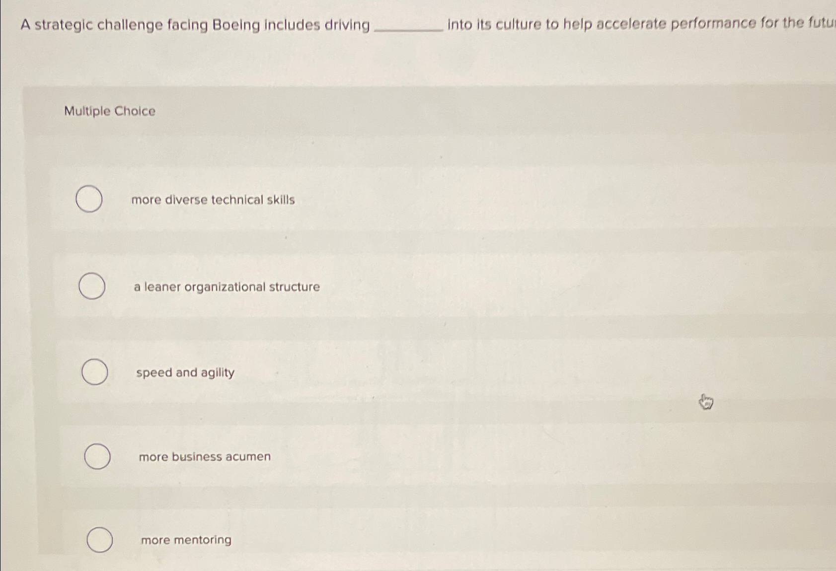 Solved A strategic challenge facing Boeing includes driving | Chegg.com