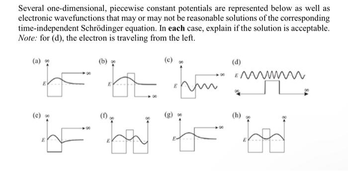 Solved Several one-dimensional, piecewise constant | Chegg.com