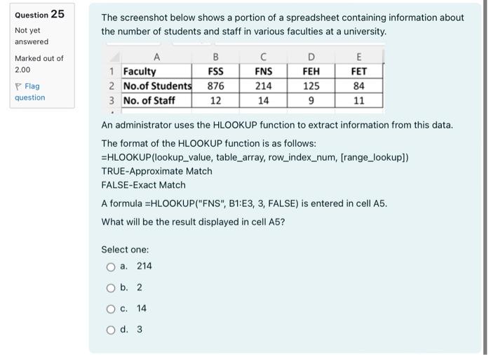 Solved The screenshot below shows a portion of a spreadsheet | Chegg.com