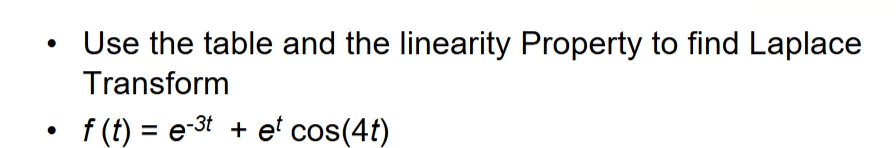 Solved Use the linearity Property to find | Chegg.com
