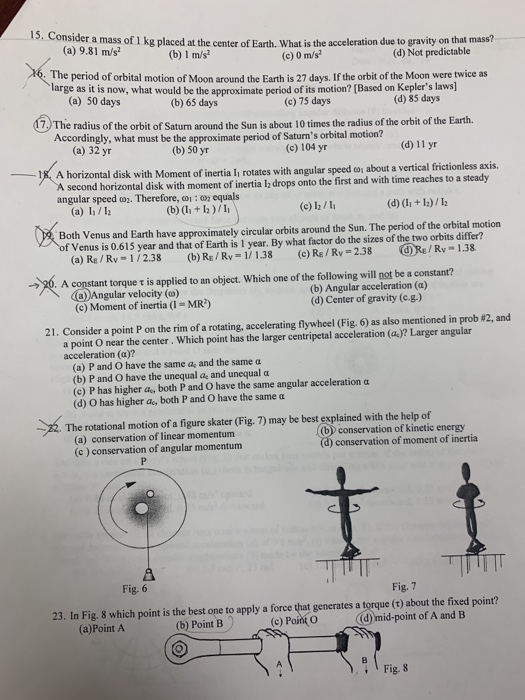Solved consider a mass of 1 kg placed at the center of | Chegg.com