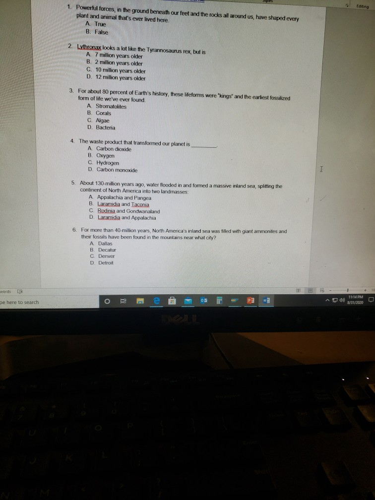 Solved es Editing 1. Powerful forces, in the ground beneath | Chegg.com