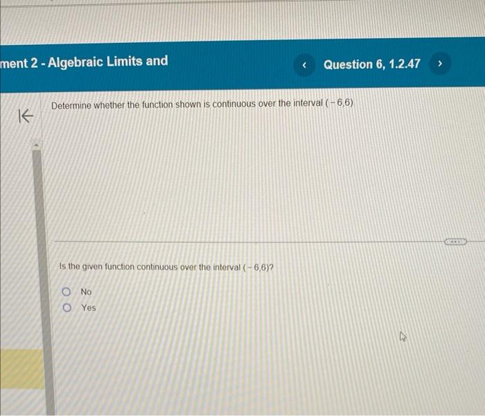 Solved Determine Whether The Function Shown Is Continuous