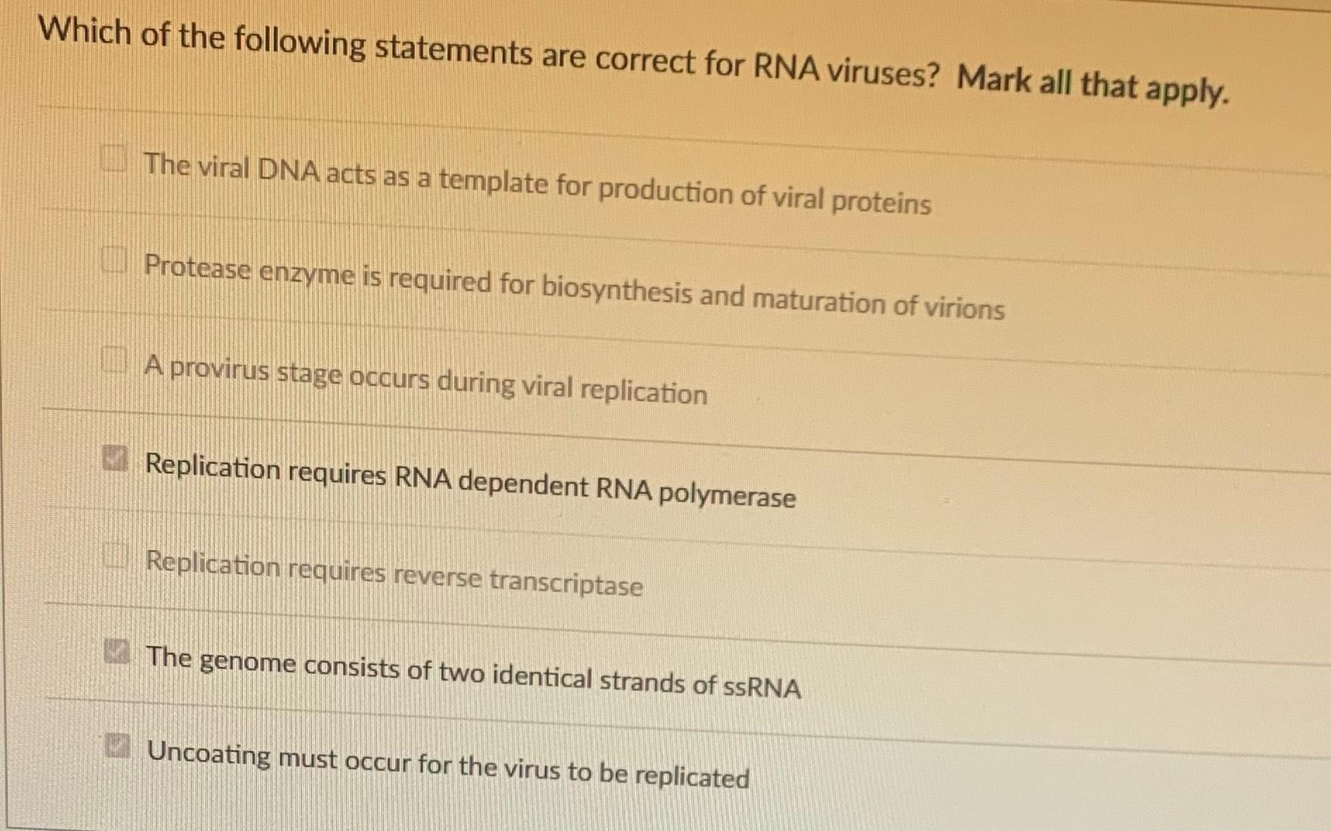 Solved Which of the following statements are correcr for RNA | Chegg.com