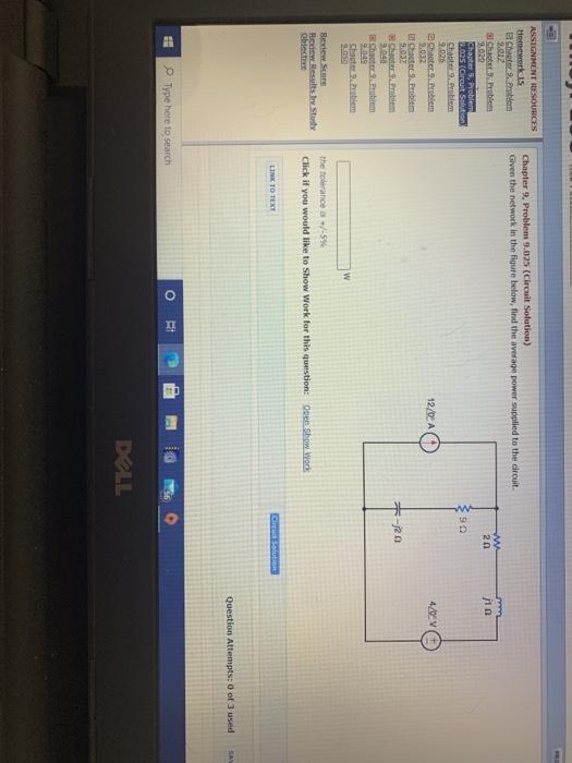 Solved Chapter 9. Problem 9.025 (Circuit Solution) Given the | Chegg.com