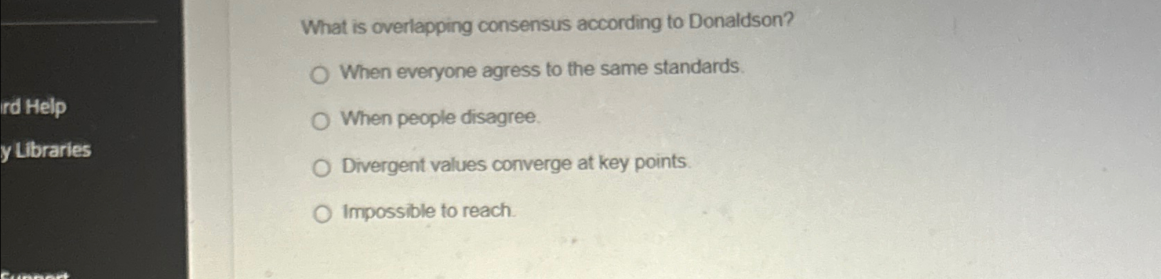 Solved What is overlapping consensus according to | Chegg.com