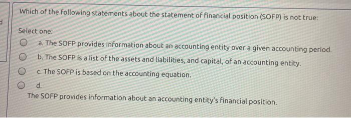 Solved Which of the following statements about the statement | Chegg.com