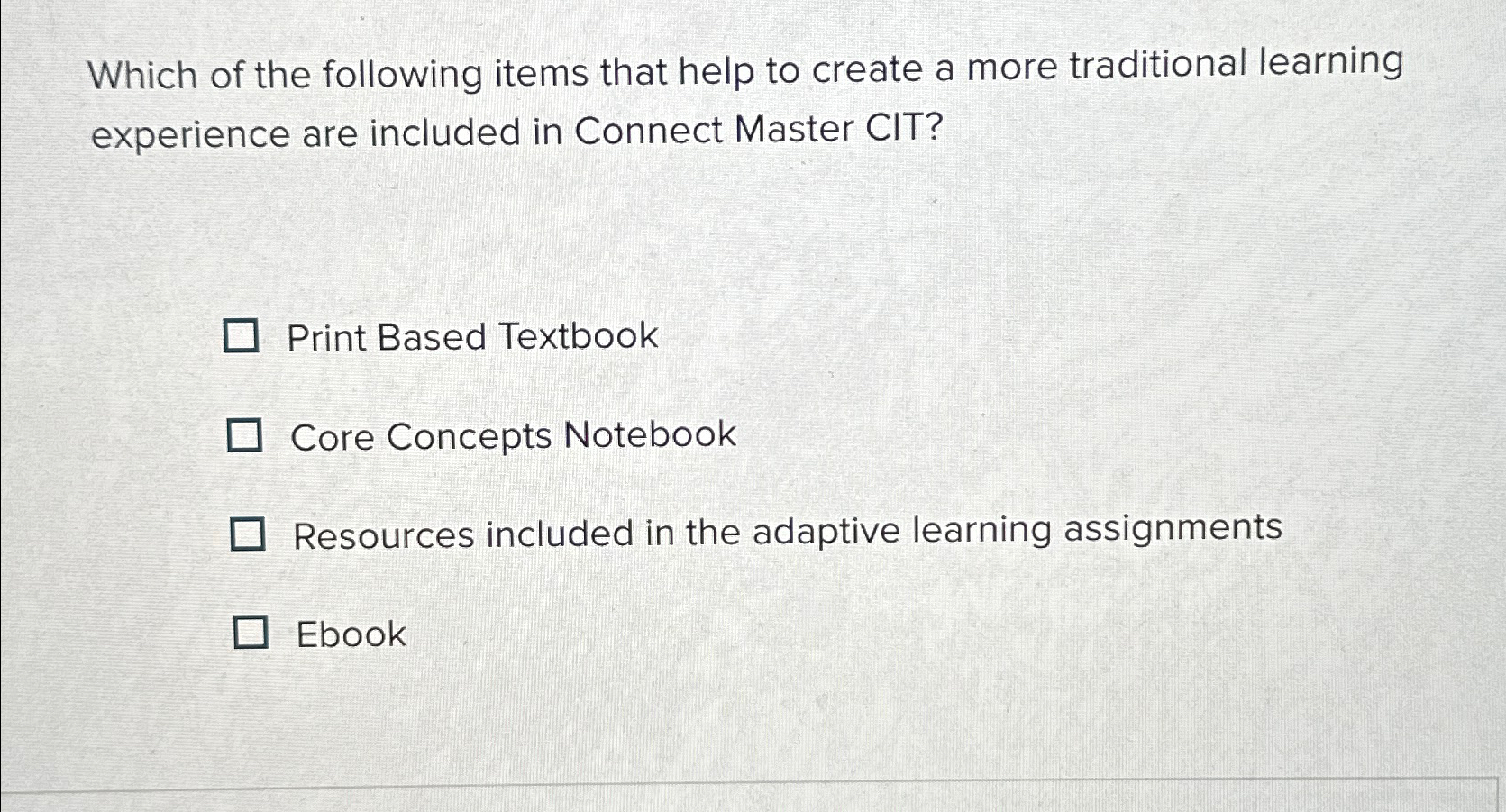 Solved Which of the following items that help to create a | Chegg.com