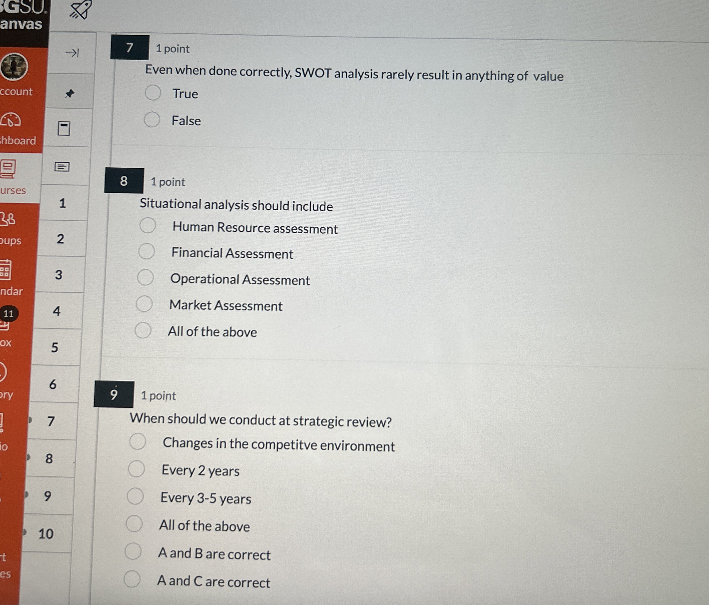Solved 71 ﻿pointEven when done correctly, SWOT analysis | Chegg.com