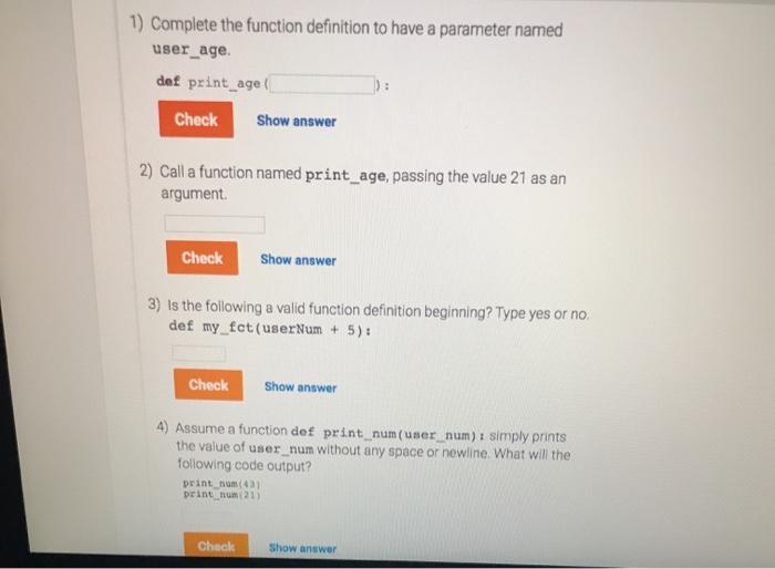 Solved 1) Complete the function definition to have a | Chegg.com