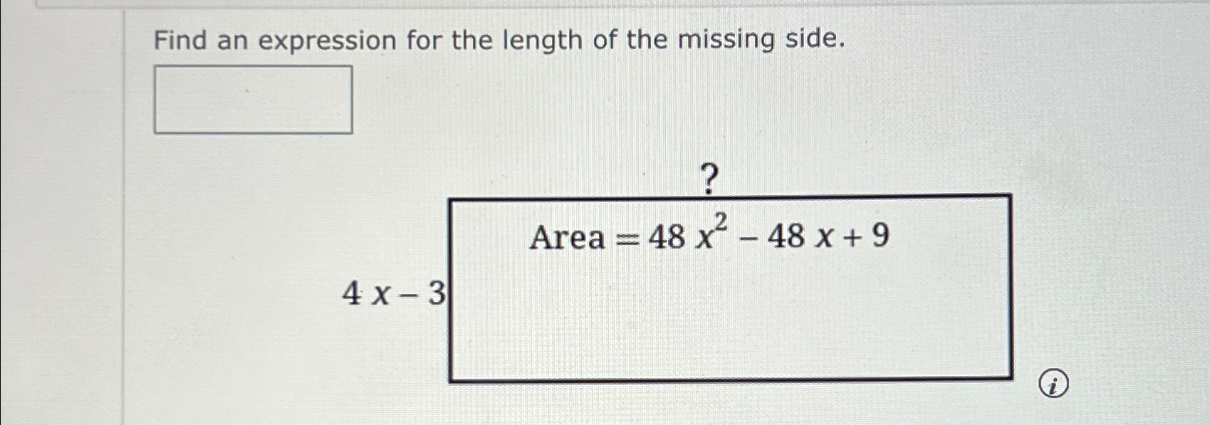 Solved Find an expression for the length of the missing | Chegg.com