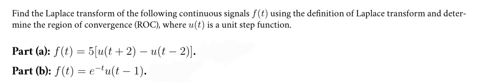 Solved Find the Laplace transform of the following | Chegg.com